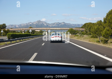 driving along ap-7 autopista del mediterraneo toll road barcelona to ...
