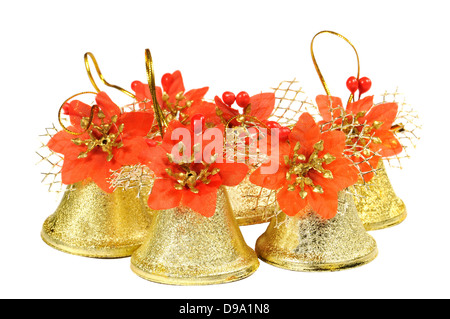 Christmas bells isolated on white background Stock Photo - Alamy