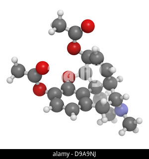 Chemical structure of heroin (diacetylmorphine) narcotic drug Stock ...