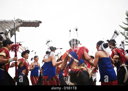 indian naga women dancing folk dance nagaland north east india Stock ...