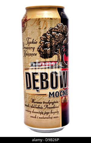 Beer can: Polish 'Debowe Mocne' Stock Photo - Alamy