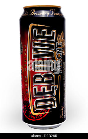 Polish beer can - Debowe Mocne (strong Stock Photo - Alamy