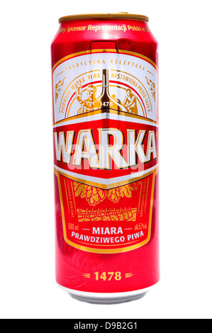 Can of Warka Polish Lager Beer Cut Out Stock Photo - Alamy
