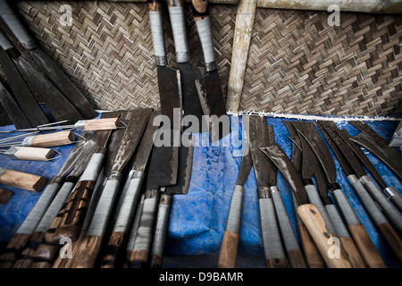 Collection of traditional Naga tribal work tools, Kisama, Kohima Stock ...