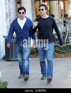 Jason Bateman and a friend are seen walking through The Grove West ...