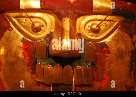 Funerary Mask, 9th–11th century, Peru, Lambayeque (Sicán), Gold ...