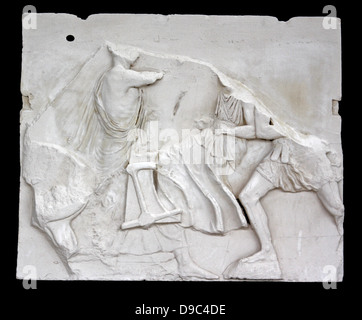 The apobates has descended from the chariot and is standing on a rock ...