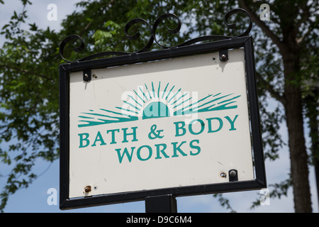 A logo sign outside of a Bath & Body Works retail store location in Bowie, Maryland on June 8 ...
