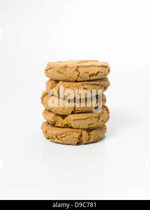 4 Stem Ginger Biscuits in a stack on white background Stock Photo - Alamy