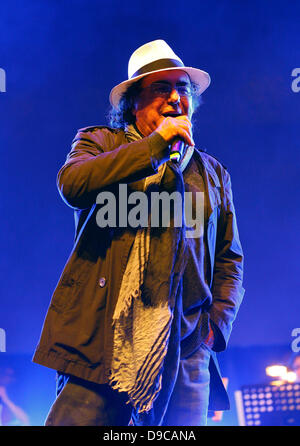 Italian singer Al Bano performs on stage during the HOPE Concert ...