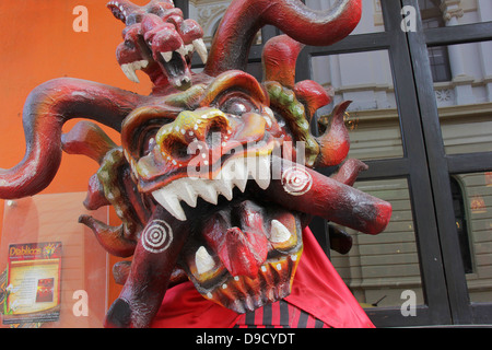 Traditional devil mask used on religious festivities Stock Photo - Alamy