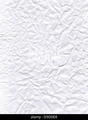 Piece of crumpled lined notebook sheet isolated on white, top view ...