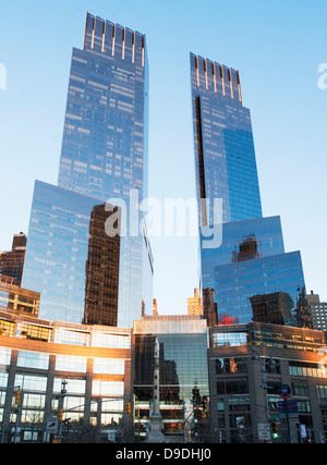 The Time Warner Building a modern reflective famous skyscraper landmark ...