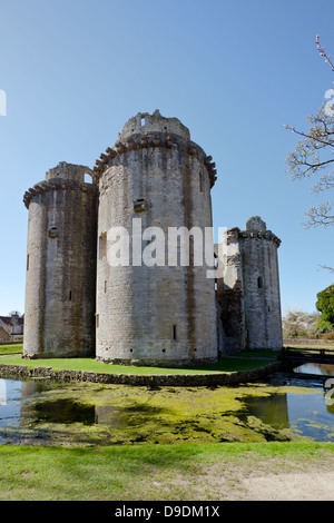Nunney Castle and moat, Nunney, near Frome, Somerset Stock Photo - Alamy