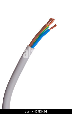 Copper wire isolated on white background Stock Photo - Alamy