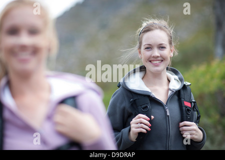 Two girls hiking Stock Photo - Alamy