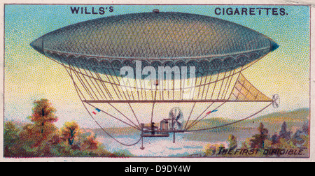 Henri Giffard's (1825-1882) steerable airship of 1852, the first ...