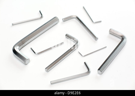 hex keys on white Stock Photo - Alamy