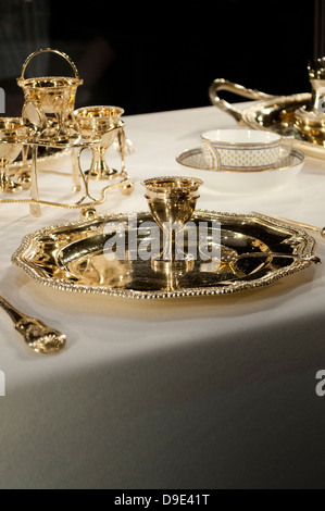 Traditional English Breakfast table laid out by window room interior ...