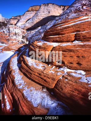 sandstone formations above a canyon along the two medicine river near ...