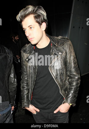 Mark Ronson Celebrities outside the NME Awards after party held at W ...