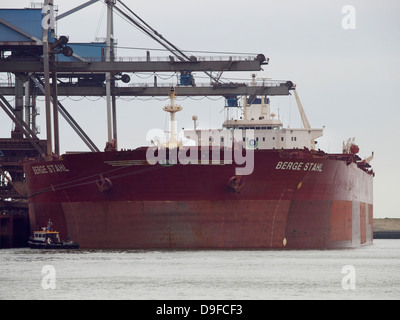 The Berge Stahl, a bulk carrier ship, is photographed at the Port of ...