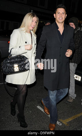 Lydia Metz and Jeremy Edwards at Sarah Harding and Tom Crane engagement ...