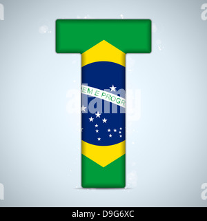 Vector - Brazil Flag Brazilian Alphabet Letters Words Stock Photo - Alamy