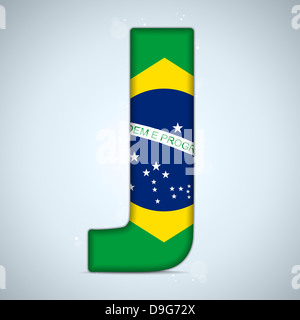 Vector - Brazil Flag Brazilian Alphabet Letters Words Stock Photo - Alamy
