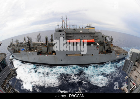 Dry cargo and ammunition ship USNS Matthew Perry (T-AKE 9 Stock Photo ...
