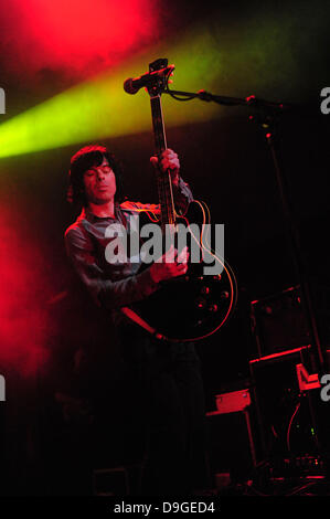 Barrie Cadogan, of Primal Scream performing their Screamadelica Live ...