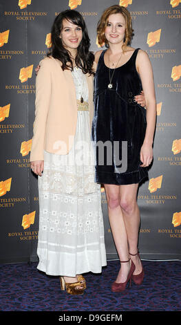 Jessica Brown-Findlay and Laura Carmichael pose for photographers at ...