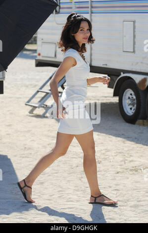 Jessica Guadix on the set of the new TV series "Charlies Angels" in ...