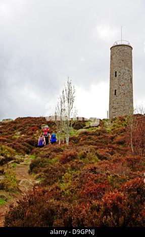A path to the summit of Scolty Hill and monument near Banchory ...