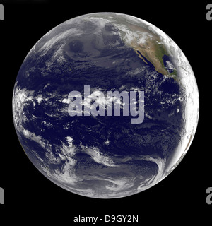 Satellite image of Earth centered over the Pacific Ocean on June 17 ...