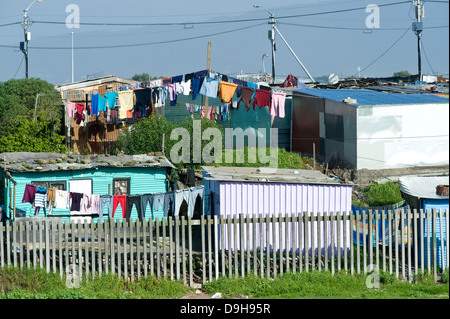 Township in Gugulethu area along N2 highway, Cape Town, South Africa ...