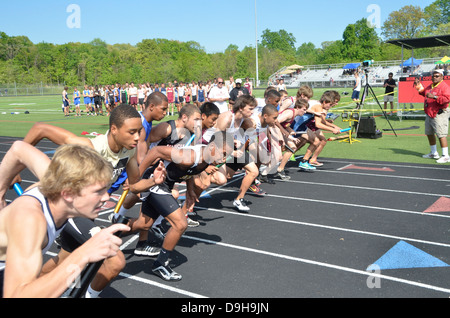 High school track meet Stock Photo - Alamy