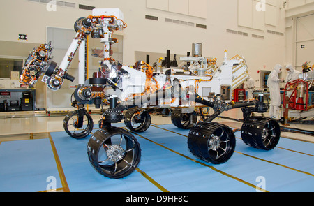 Mars Science Laboratory rover, Curiosity, during mobility testing Stock ...