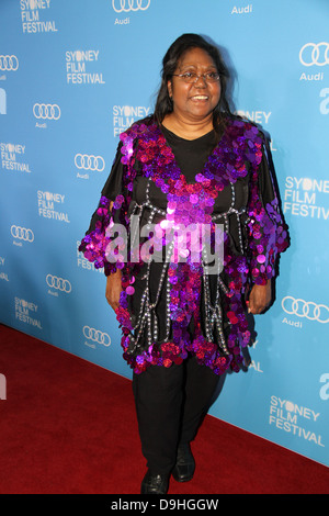 Pictured is Australian actress Lillian Crombie on the red carpet at the ...