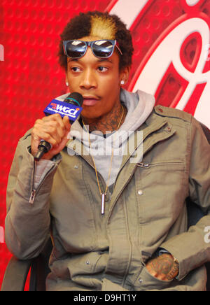 Rapper Wiz Khalifa promoting his latest release 'Rolling Papers' at ...