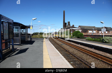 Train station at Stoke on Trent where travellers wait for a virgin ...