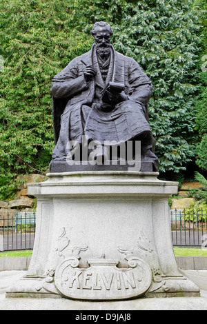 A bronze monument of physicist and mathematician Sir William Thomson ...