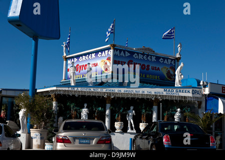 Mad Greek Restaurant, Baker, California, United States of America Stock ...