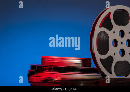 Movie film on spools - film festival concept - space foe text Stock ...
