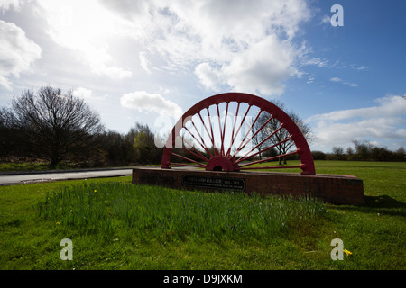 Sharlston Colliery pit wheel, New Sharlston near Wakefield Stock Photo ...