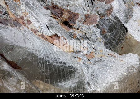 Melted plastic at a fire scene where a greenhouse burnt in a fire Stock ...