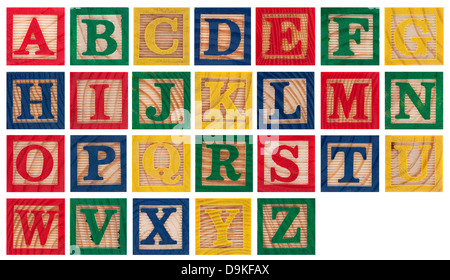 Alphabet Blocks A-Z Stock Photo - Alamy