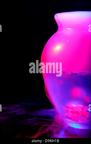 glass with the effect of dry ice Stock Photo - Alamy