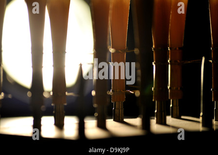 Bassoon reeds on drying rack Stock Photo - Alamy