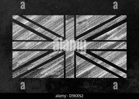 Drawing of the uk flag on a blackboard Stock Photo - Alamy